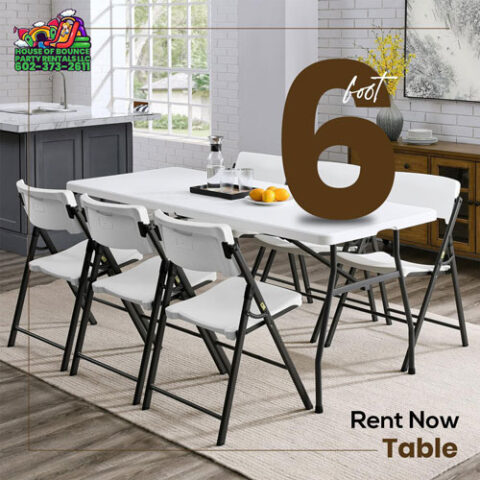 Book a 6 Ft Party Table Rental - Call (602) 373-2611 - House of Bounce ...